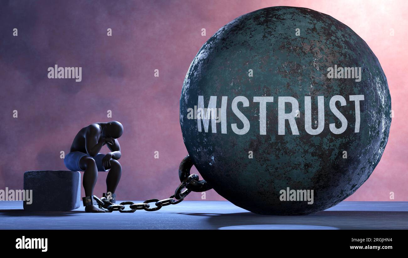 Mistrust and painful human condition hi-res stock photography and ...