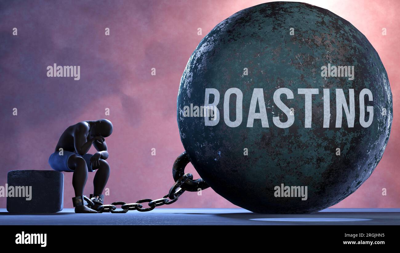 Boasting - a metaphor showing human struggle with Boasting. Resigned ...