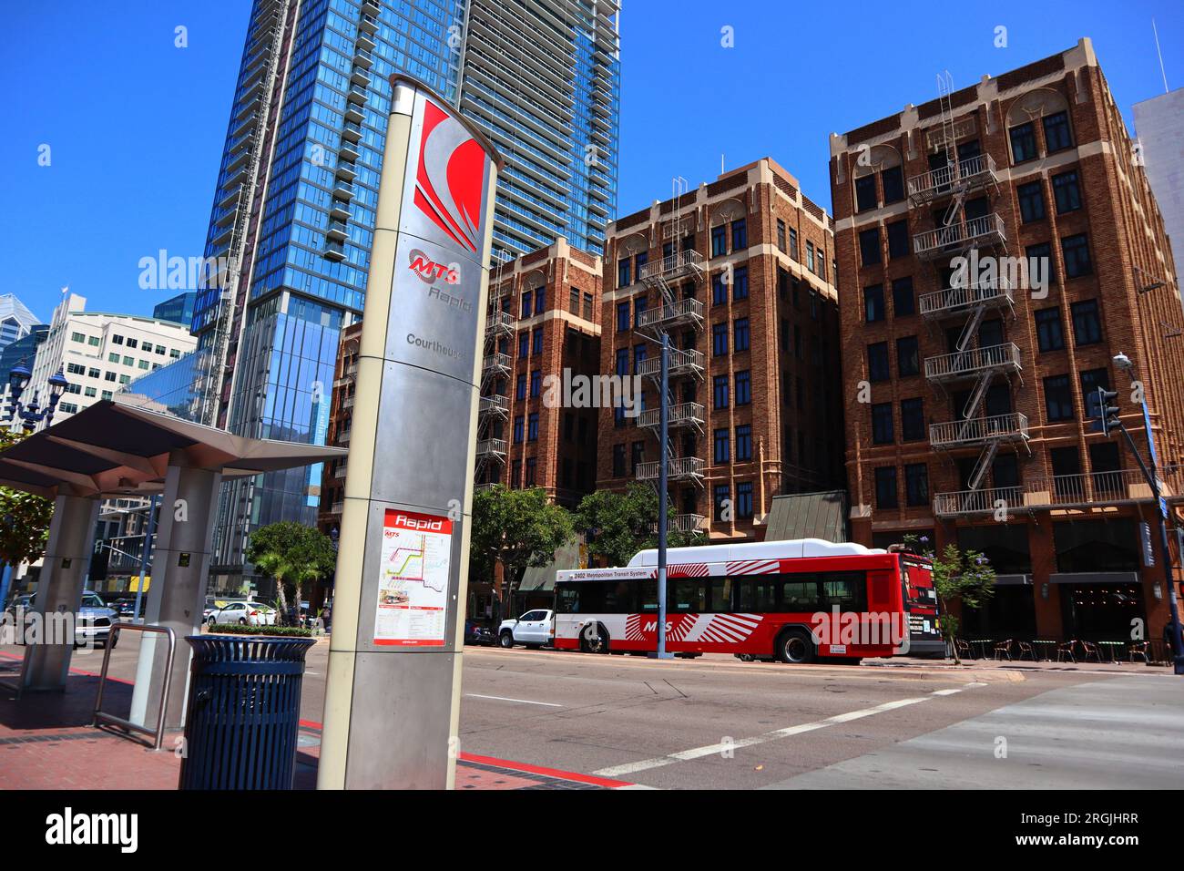SAN DIEGO, California: San Diego MTS Metropolitan Transit System Bus ...