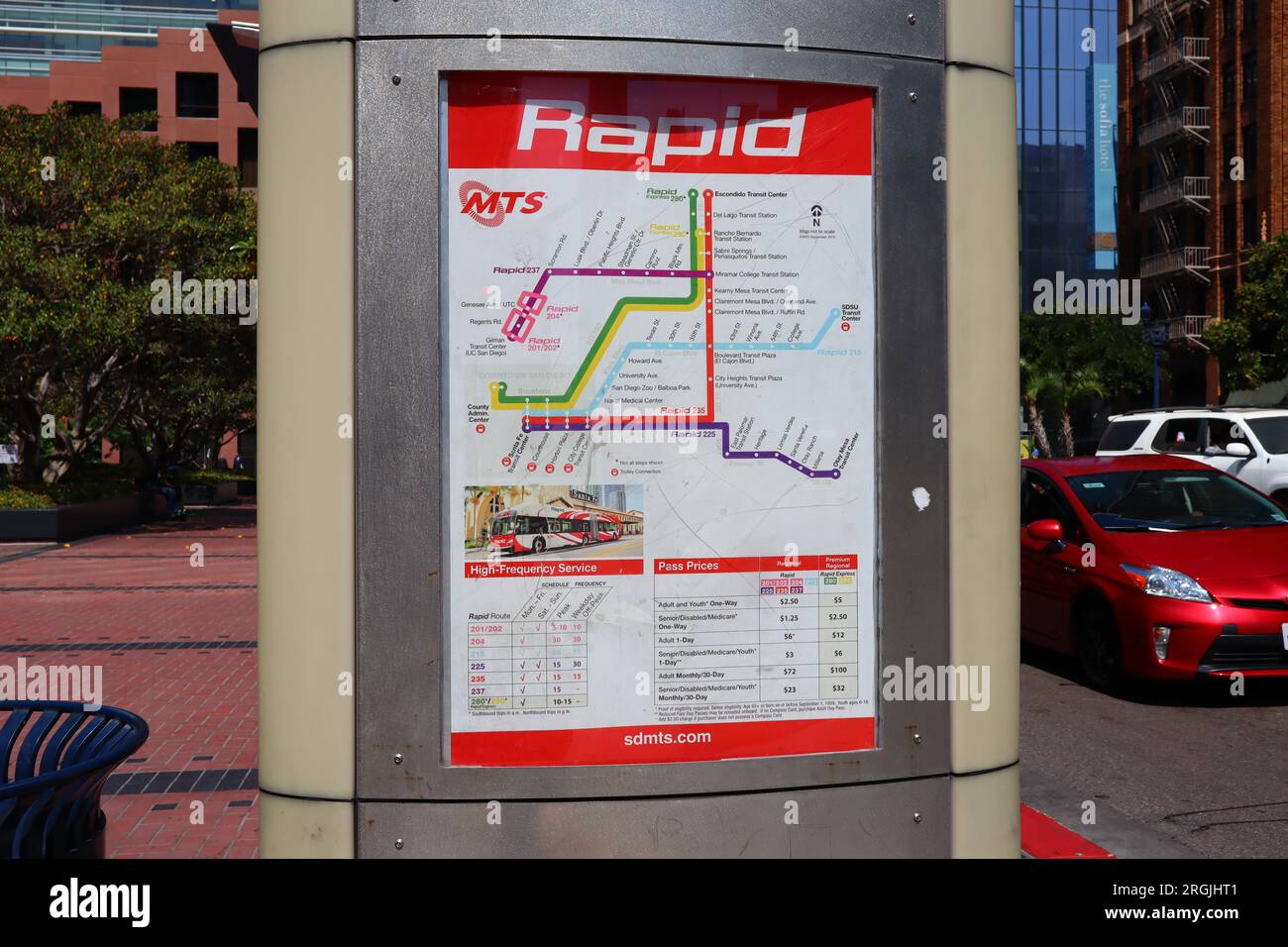 SAN DIEGO, California: San Diego MTS Metropolitan Transit System Bus ...