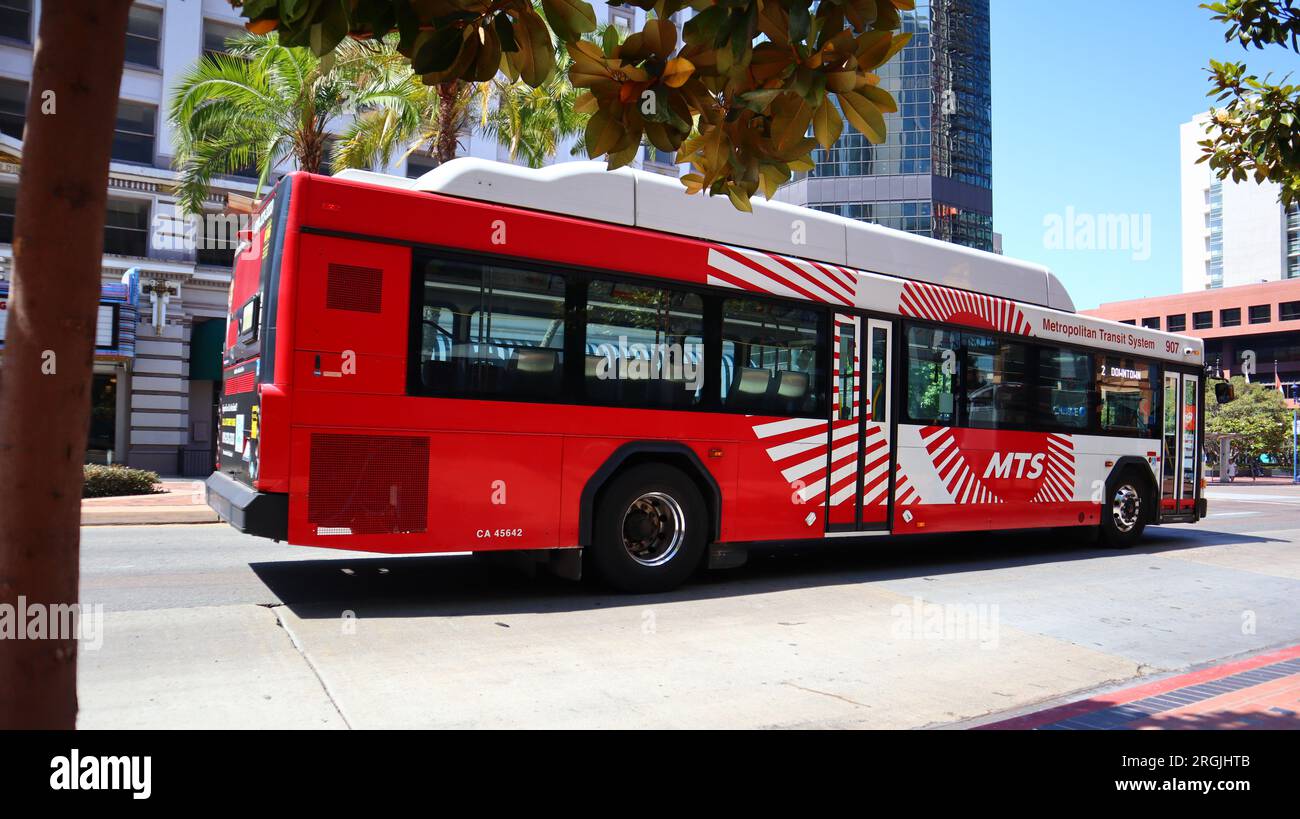 SAN DIEGO, California: San Diego MTS Metropolitan Transit System Bus ...