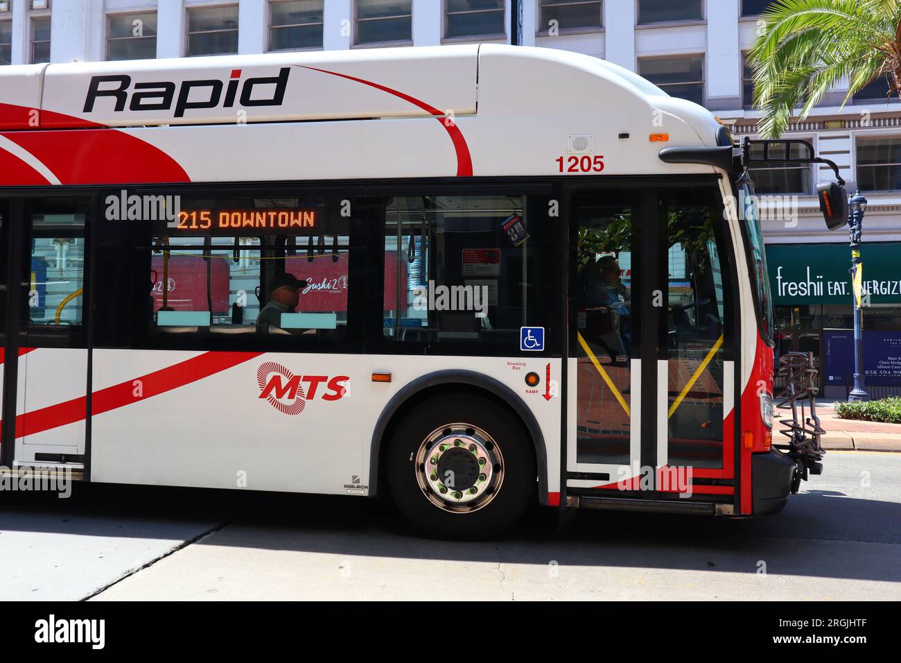 SAN DIEGO, California: San Diego MTS Metropolitan Transit System Bus Stock Photo - Alamy