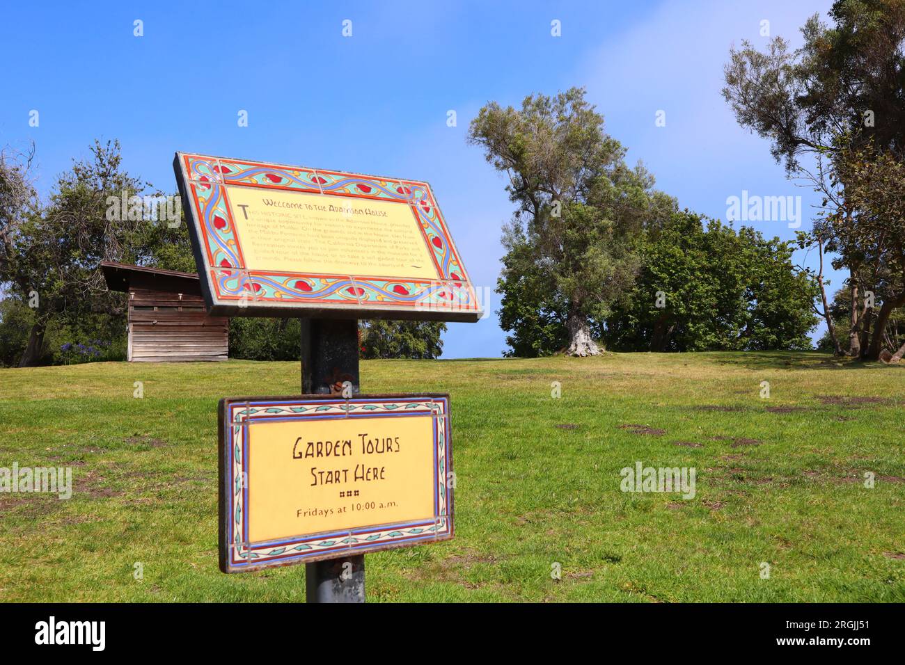 Malibu, California: detail view of Historic ADAMSON House and Park at ...