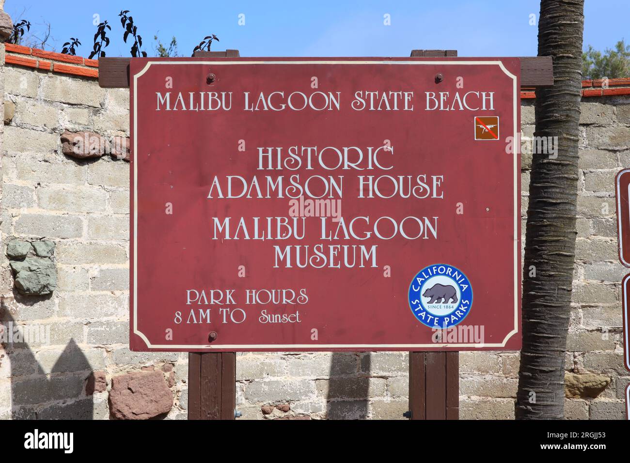 Malibu, California: detail view of Historic ADAMSON House and Park at ...