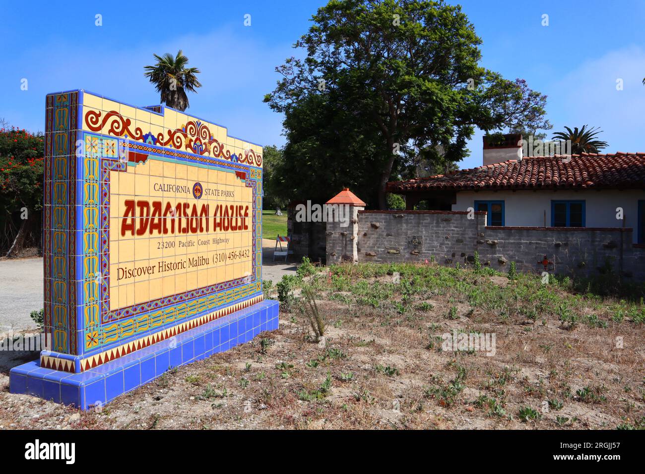 Malibu, California: detail view of Historic ADAMSON House and Park at ...