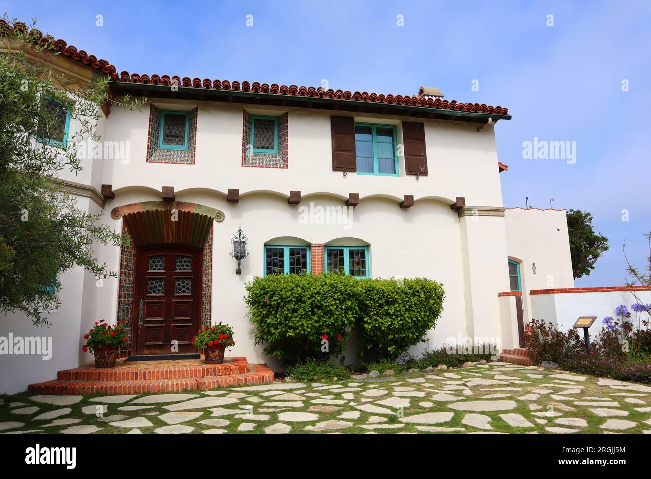 Malibu, California: detail view of Historic ADAMSON House and Park at ...