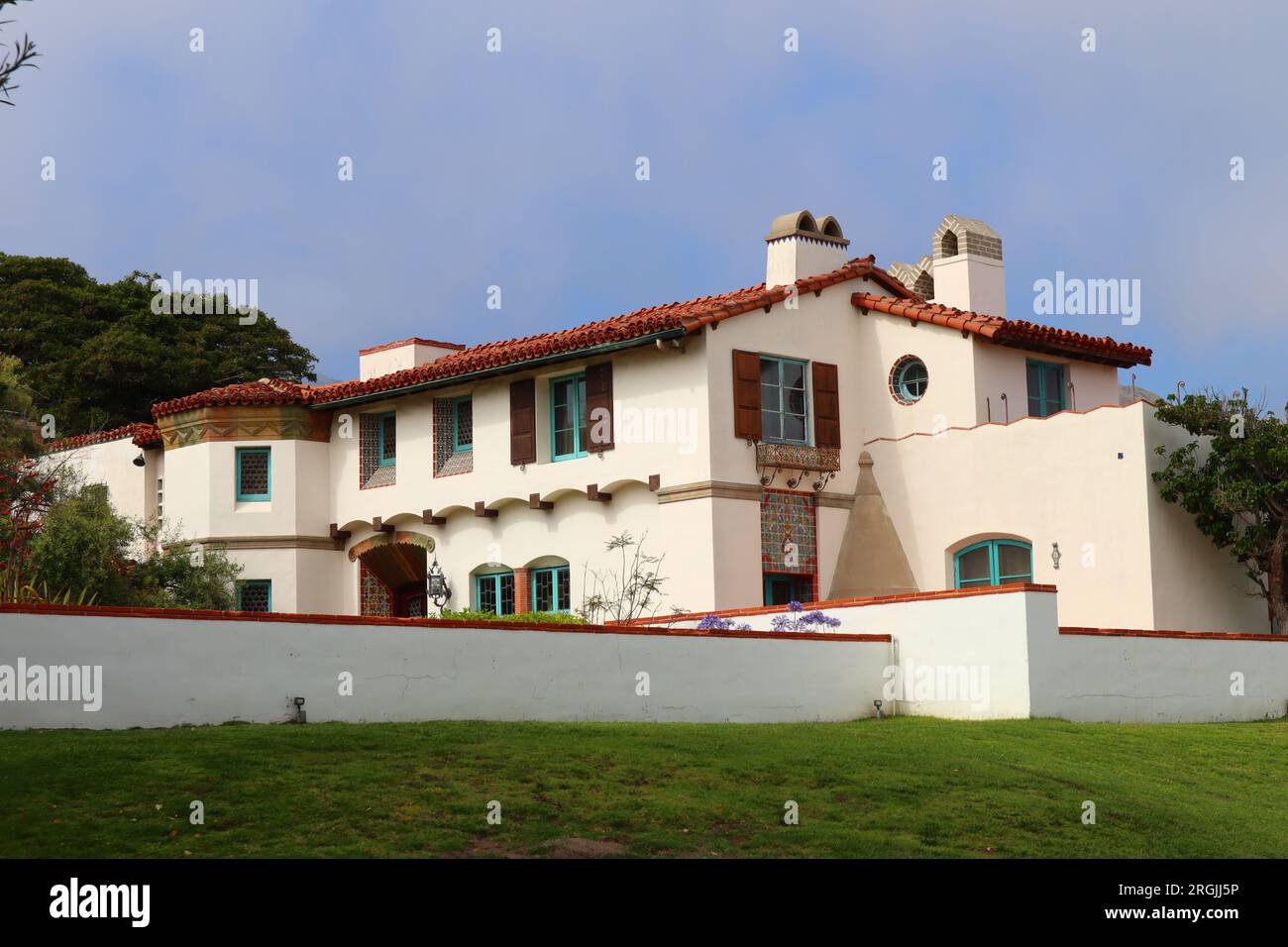 Malibu, California: detail view of Historic ADAMSON House and Park at ...