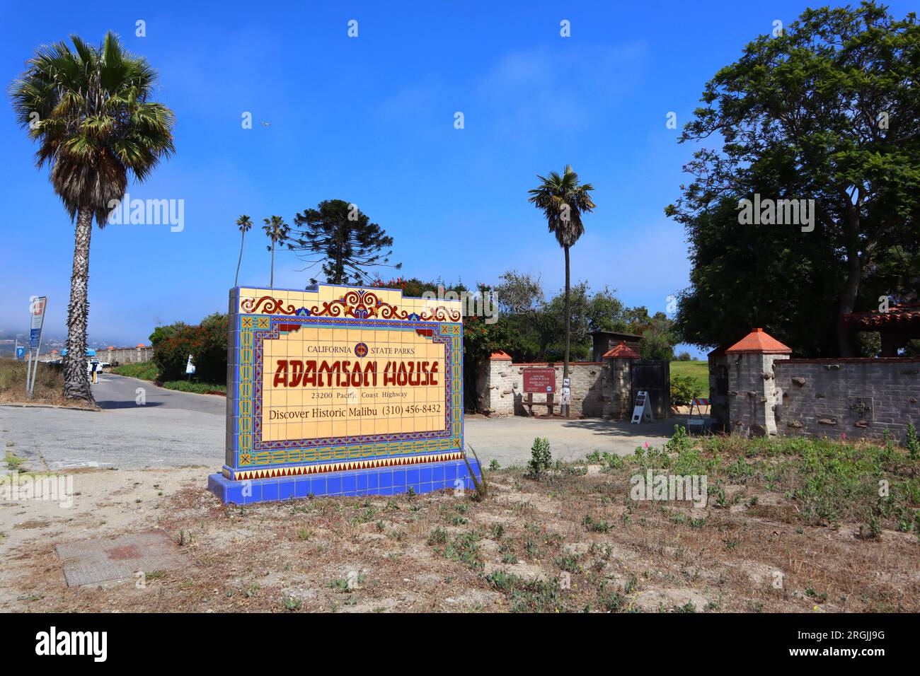 Malibu, California: detail view of Historic ADAMSON House and Park at ...