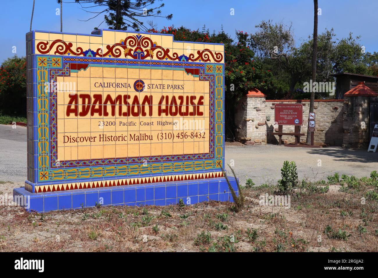 Malibu, California: detail view of Historic ADAMSON House and Park at ...