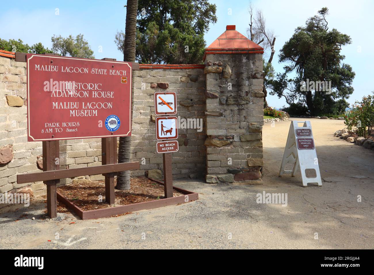 Malibu, California: detail view of Historic ADAMSON House and Park at ...
