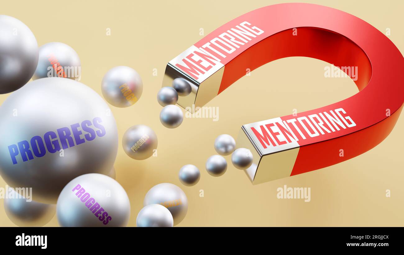 Mentoring which brings Progress. A magnet metaphor in which Mentoring ...