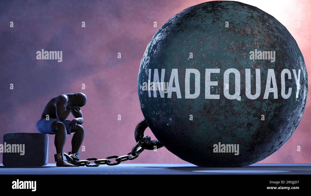 Inadequacy - a metaphor showing human struggle with Inadequacy ...