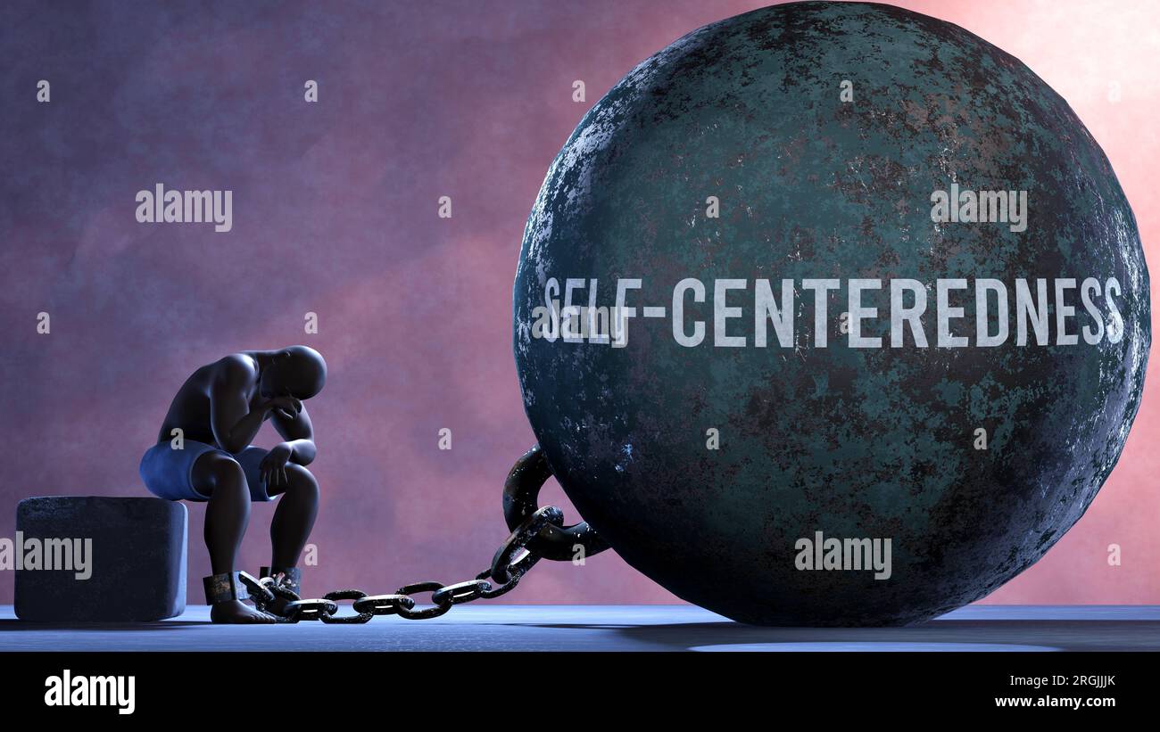 Self centeredness - a metaphor showing human struggle with Self ...