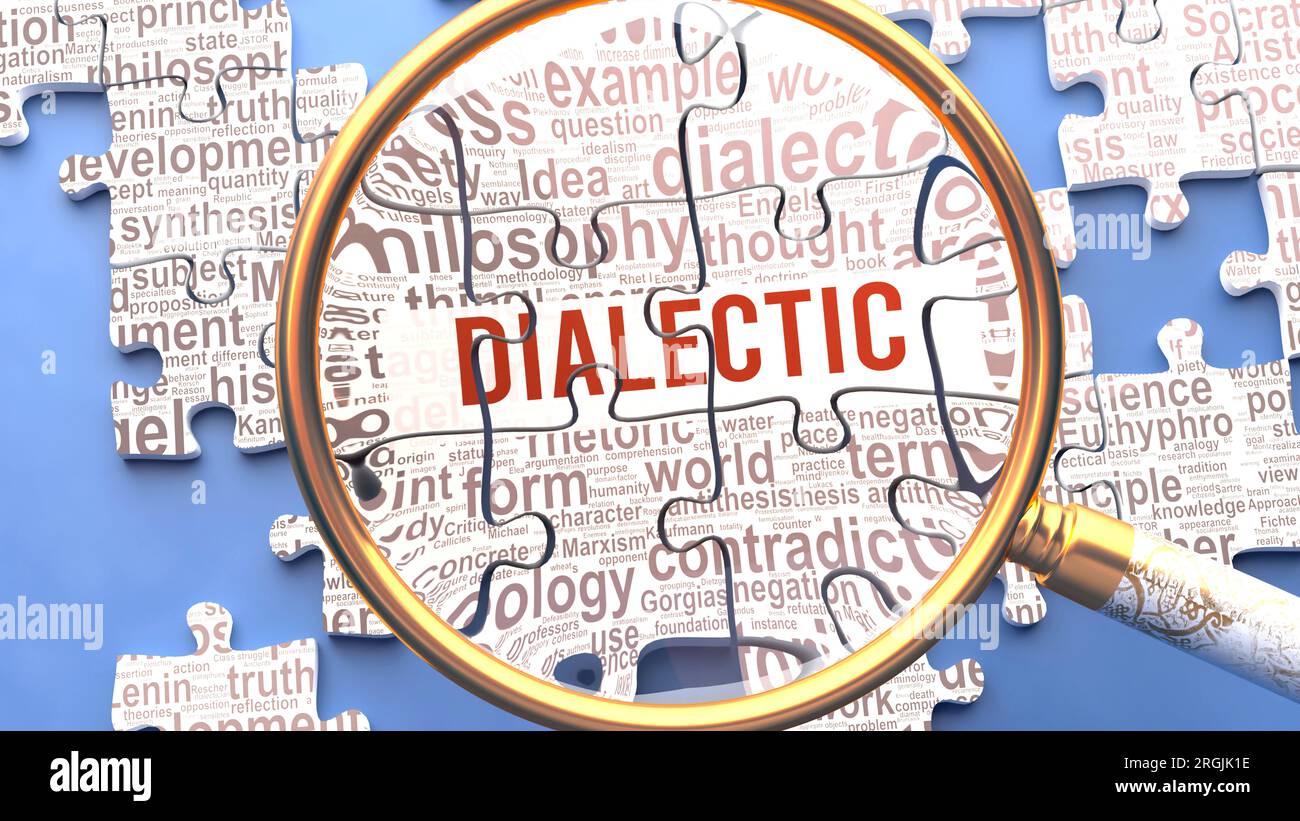 Dialectic being closely examined along with multiple concepts and ideas ...