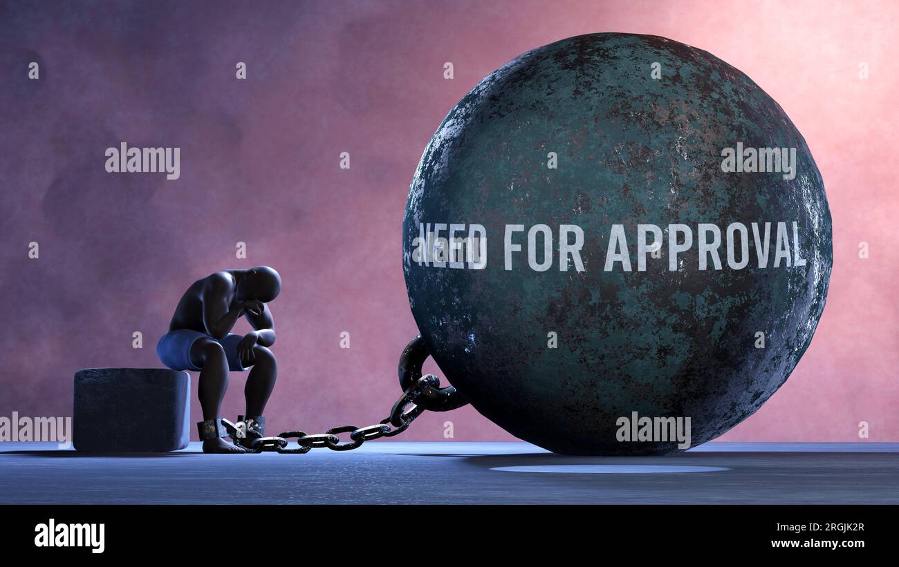 Need for approval - a metaphor showing human struggle with Need for ...