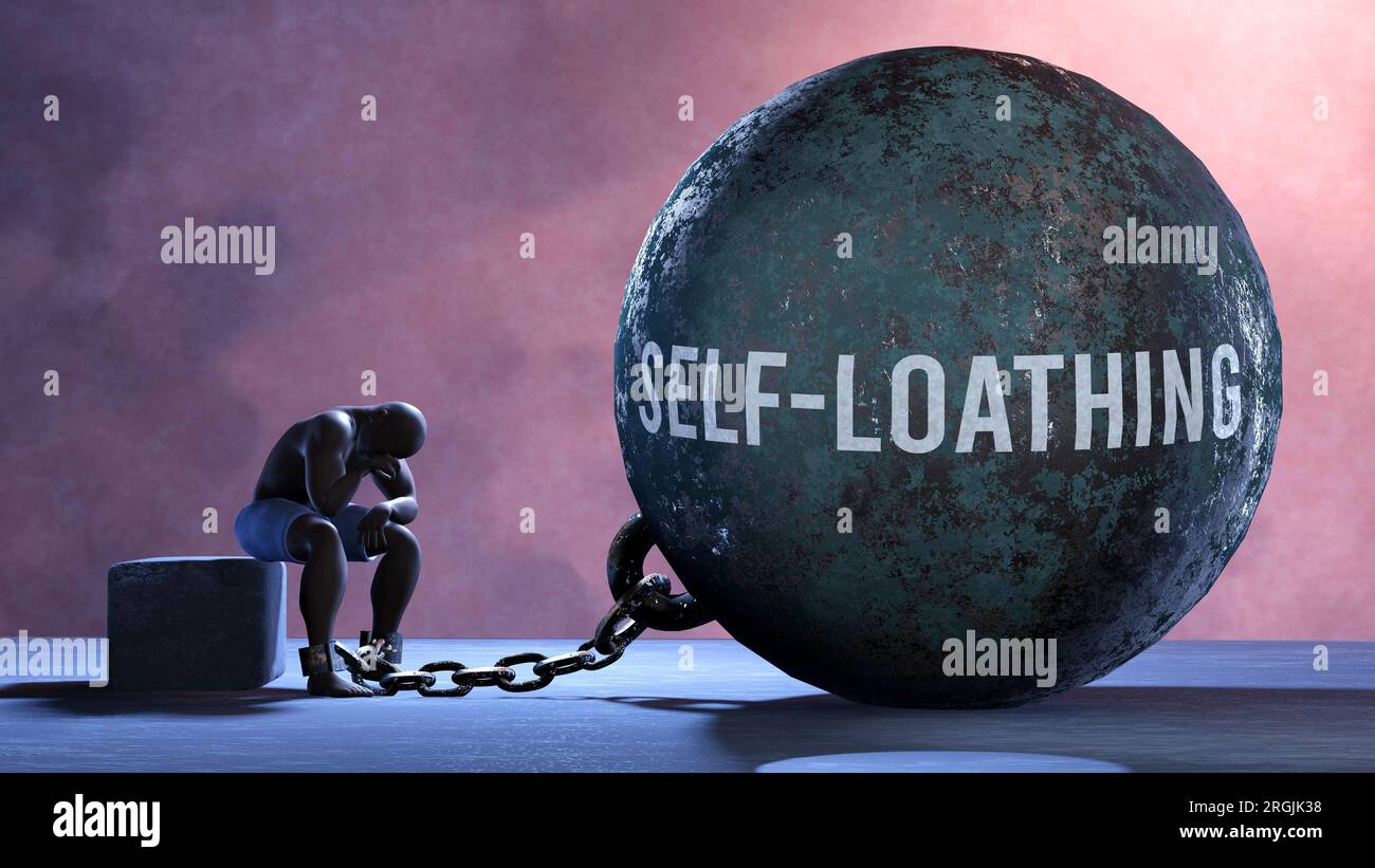 Self loathing - a metaphor showing human struggle with Self loathing ...