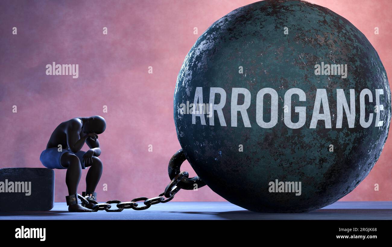 Arrogance - a metaphor showing human struggle with Arrogance. Resigned ...