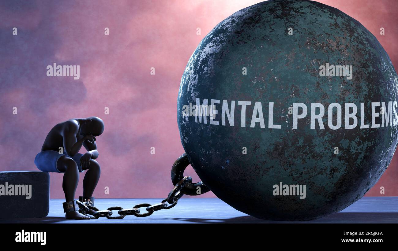 Mental problems - a metaphor showing human struggle with Mental ...
