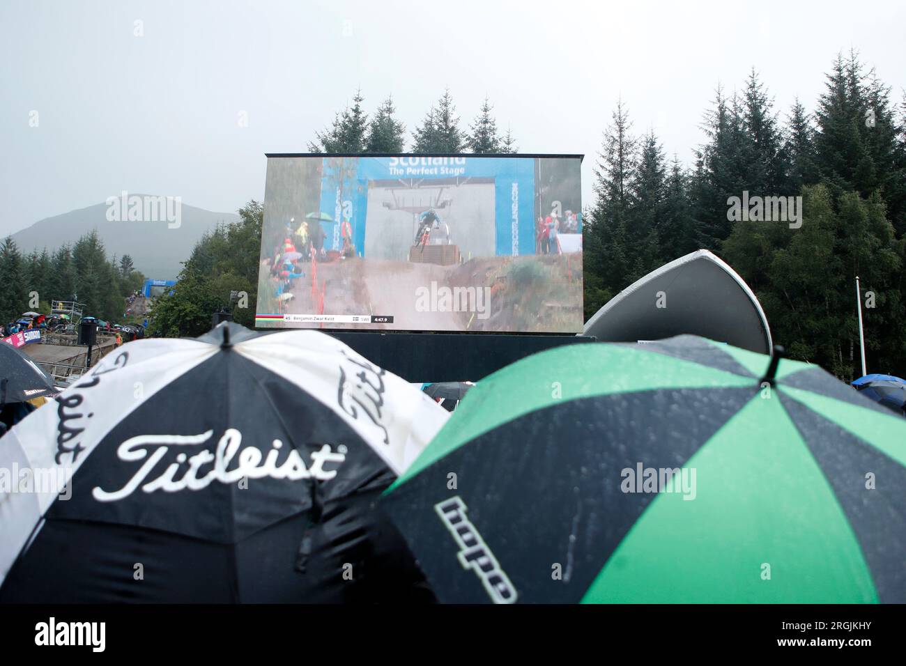 A general view as spectators watch on during day three of the 2023 UCI ...