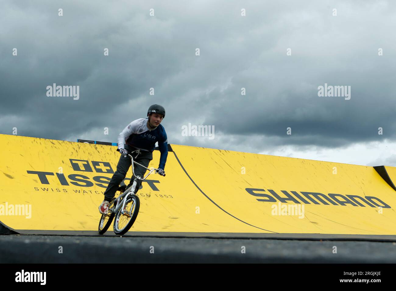 USA's Jacob Thiem competes in the BMX Freestyle Park Men’s Elite Final ...