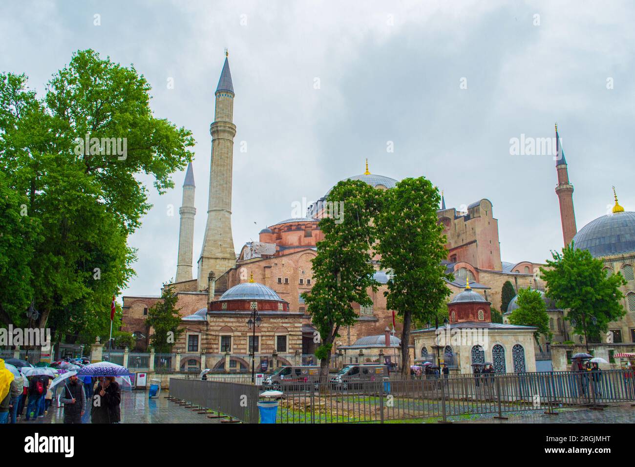 Istanbul,Turkey, May 9th 2014:View of Hagia Sophia building seen from ...