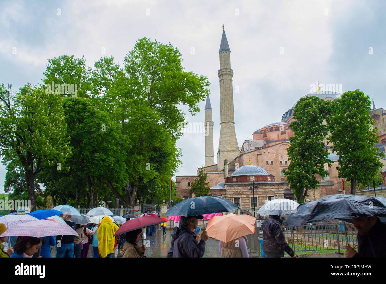 Istanbul,Turkey, May 9th 2014:View of Hagia Sophia building seen from ...