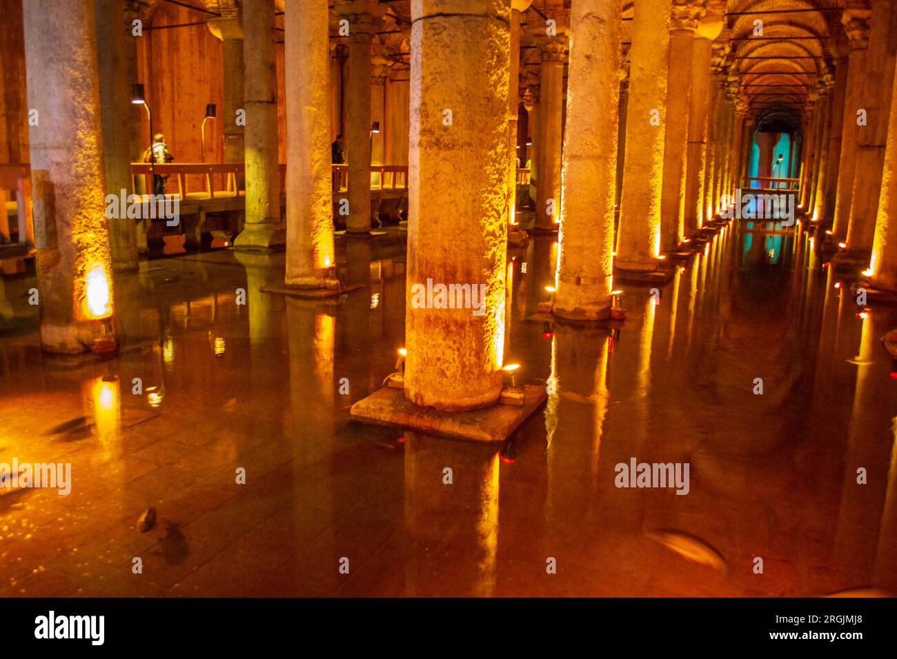 Istanbul,Turkey, May 9th 2014:View of beautiful illuminated Basilica ...