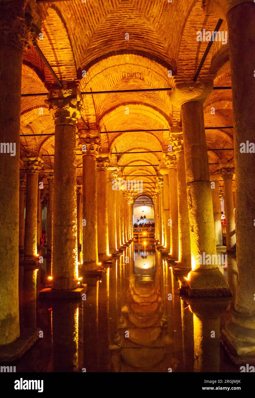 Istanbul,Turkey, May 9th 2014:View of beautiful illuminated Basilica ...