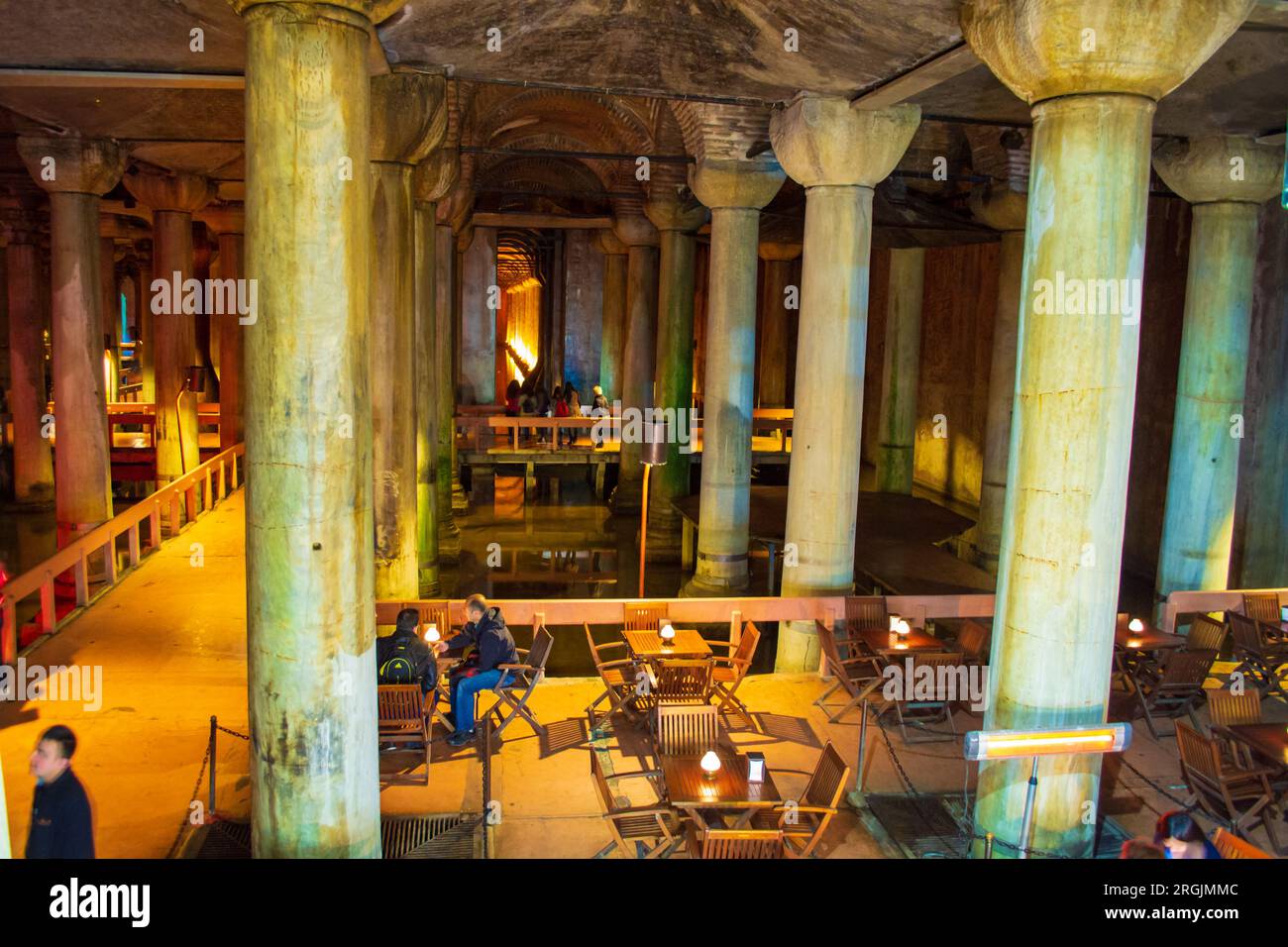 Istanbul,Turkey, May 9th 2014:View of beautiful illuminated Basilica ...