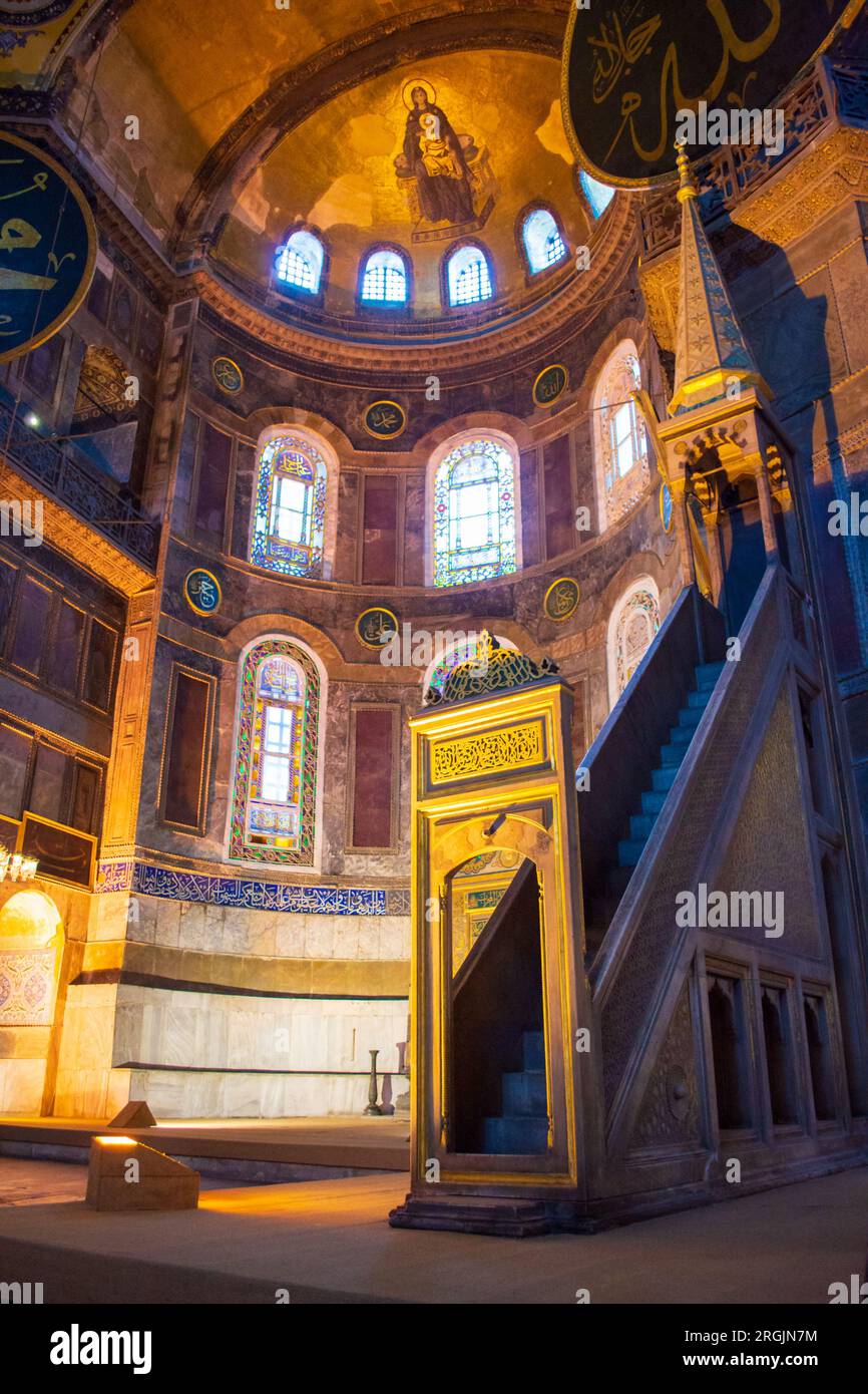 Amazing interior view of Hagia Sophia build as Christian cathedral of ...