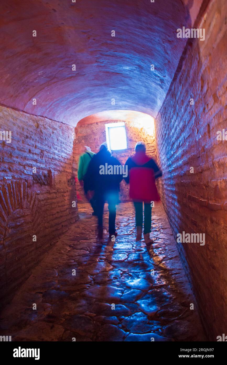 Cobblestone slope leading to the upper gallery in Hagia Sophia,at this ...