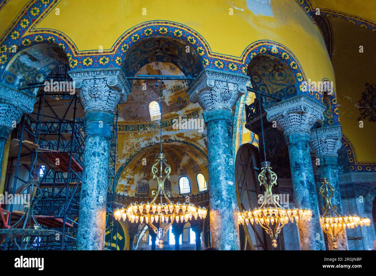 Amazing interior view of Hagia Sophia build as Christian cathedral of ...