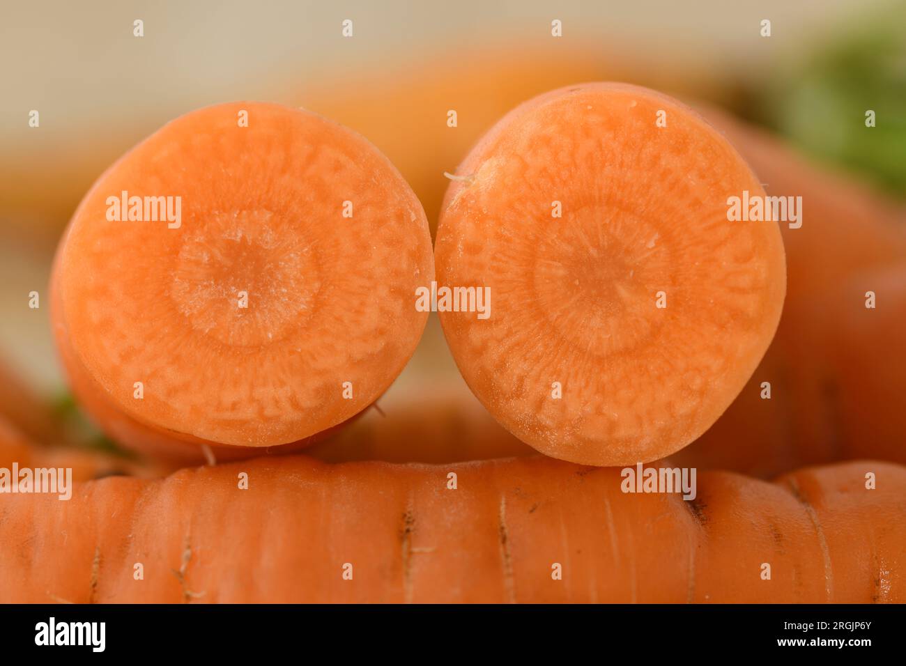 Carrot cut in half Daucus carota Stock Photo - Alamy