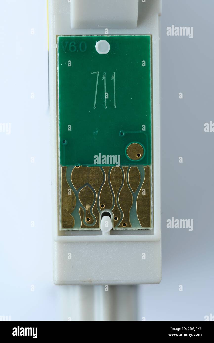 Ink jet printer cartridge chip Stock Photo - Alamy