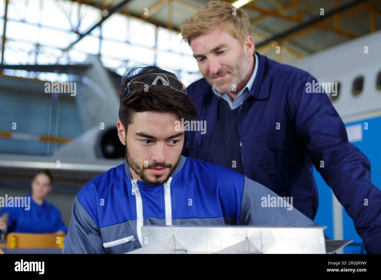 Engineers working on aircraft engine hi-res stock photography and ...