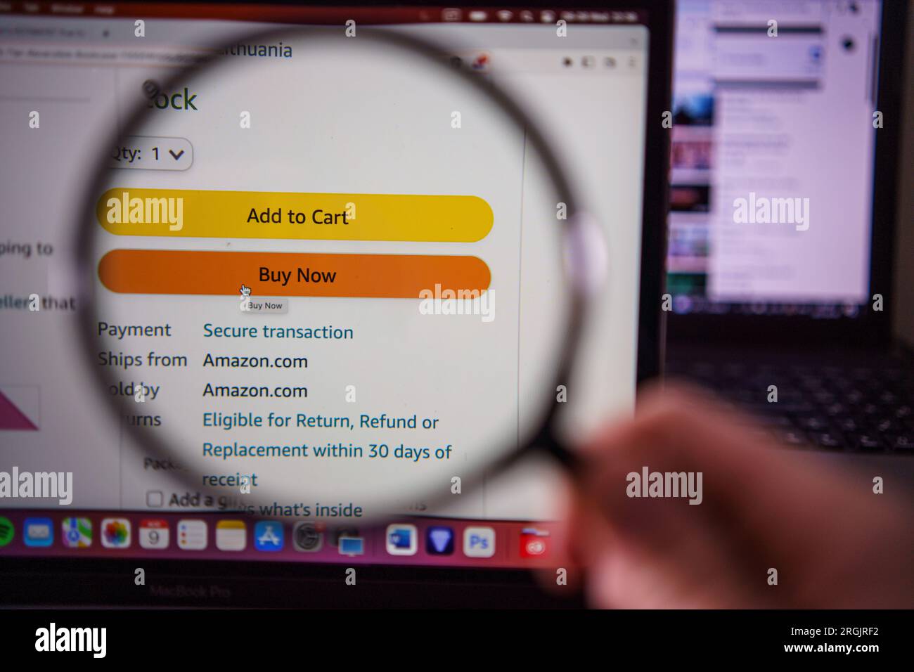 Buy Now button on amazon shop Stock Photo - Alamy