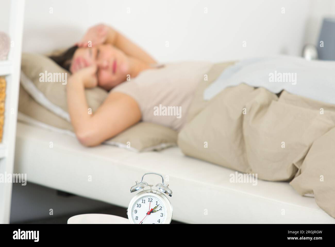 easy lifestyle woman waking up in morning Stock Photo - Alamy
