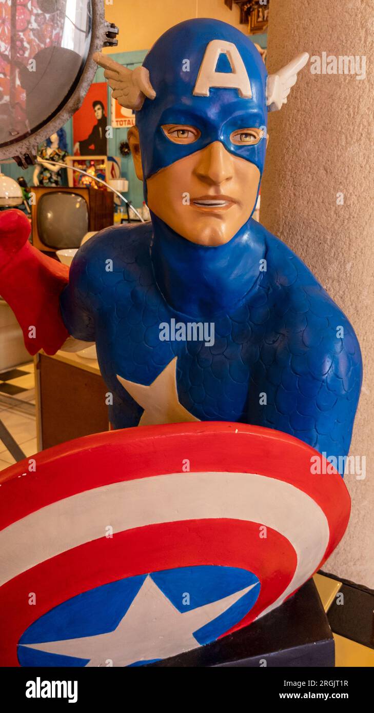 Bordeaux , France - 08 01 2023 : Captain America character giant ...