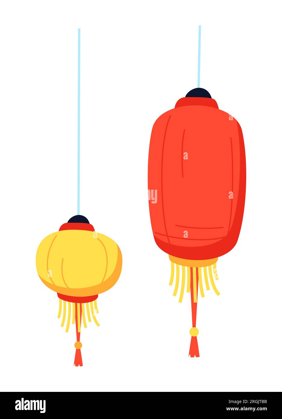 Paper lanterns - modern flat design style single isolated image Stock ...