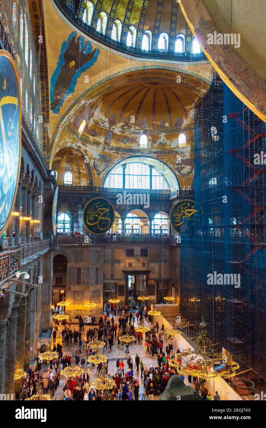 Amazing interior view of Hagia Sophia build as Christian cathedral of ...