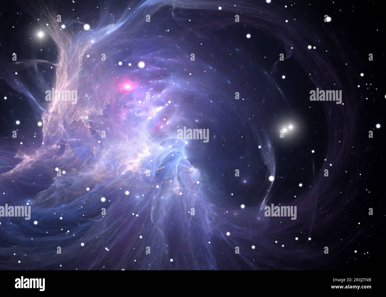 Blue space nebula Stock Photo - Alamy