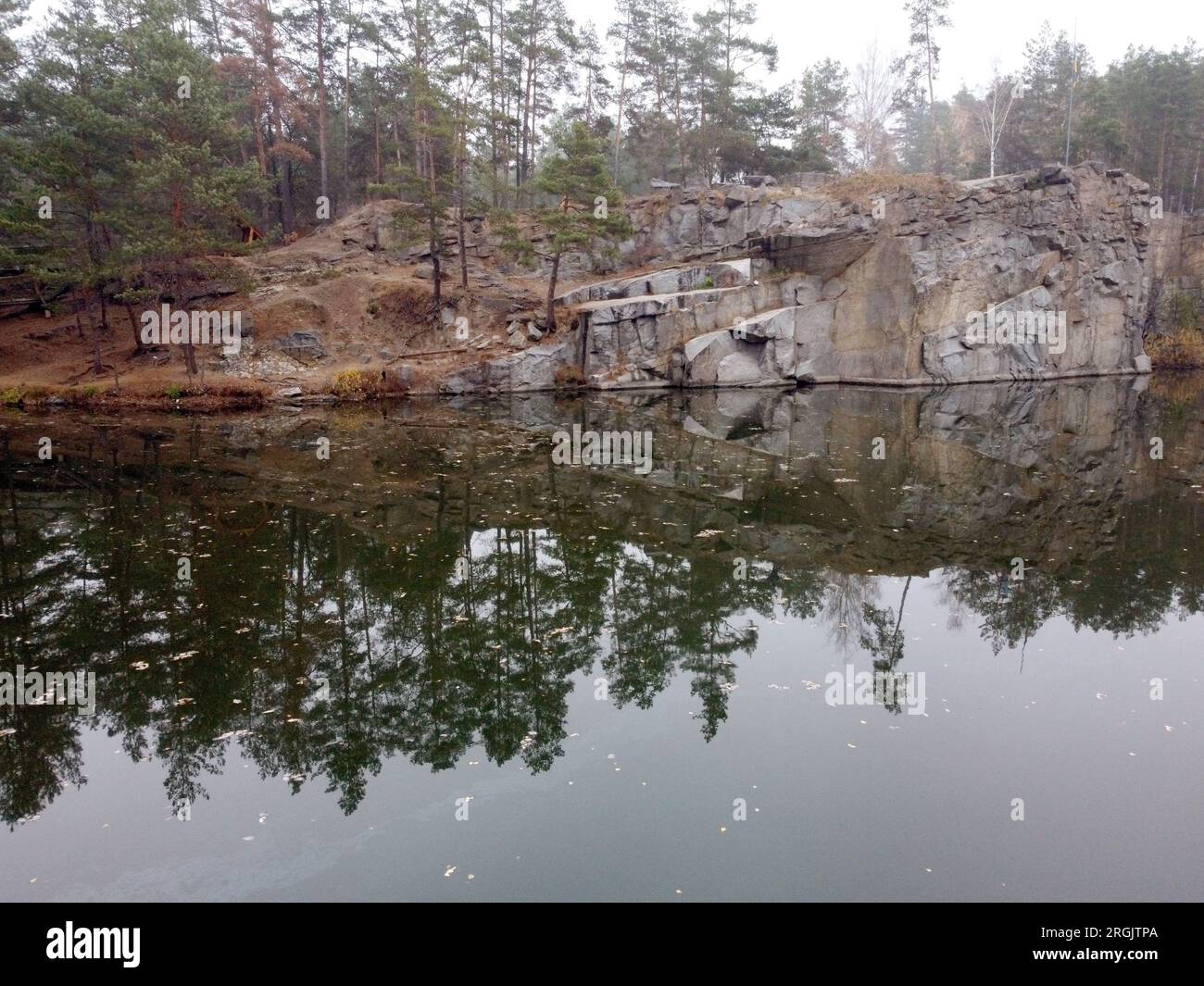 Ukraine flooded granite quarry drone hi-res stock photography and ...