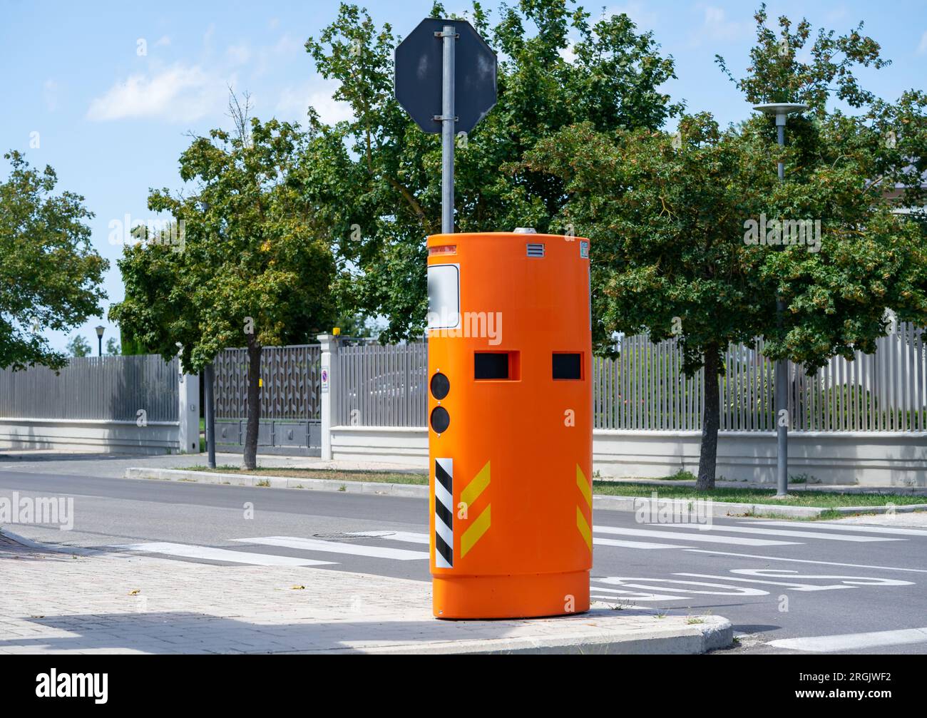 Italian radar speed camera on the street Stock Photo - Alamy