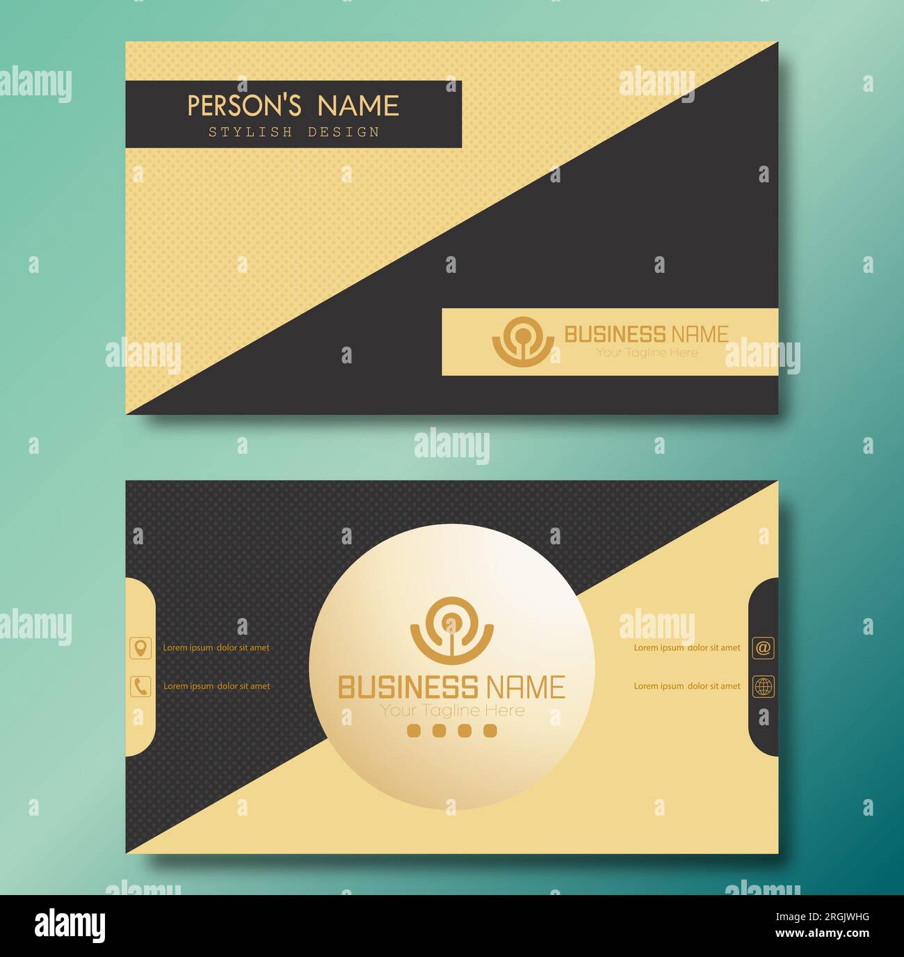 A business card. Premium double-sided business card design. Corporate ...