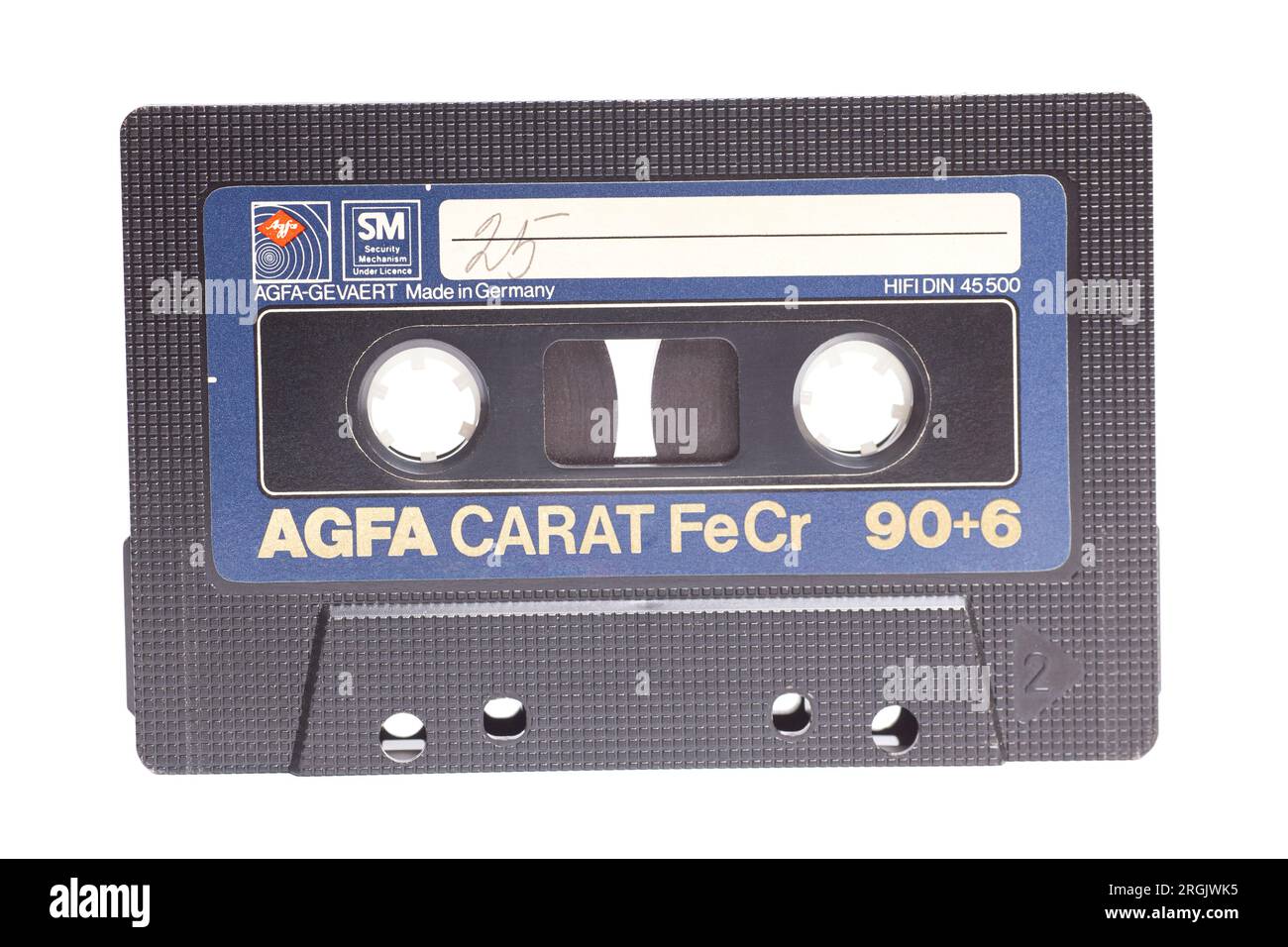 Moscow, Russia, August 05, 2023: Audio tape cassette AGFA CARAT FeCr ...