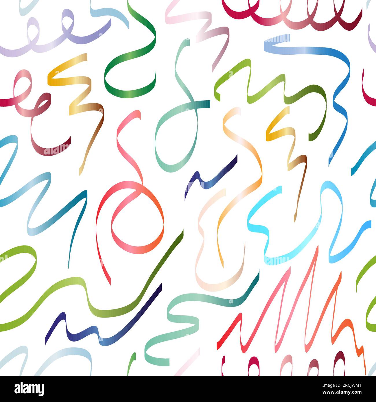 Abstract seamless background of colored gradient lines. Wavy, curved ...