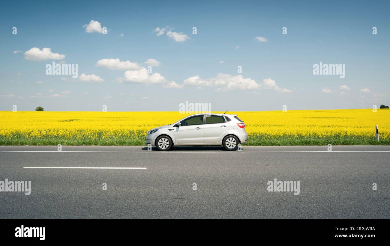 Silver hatchback car hi-res stock photography and images - Alamy