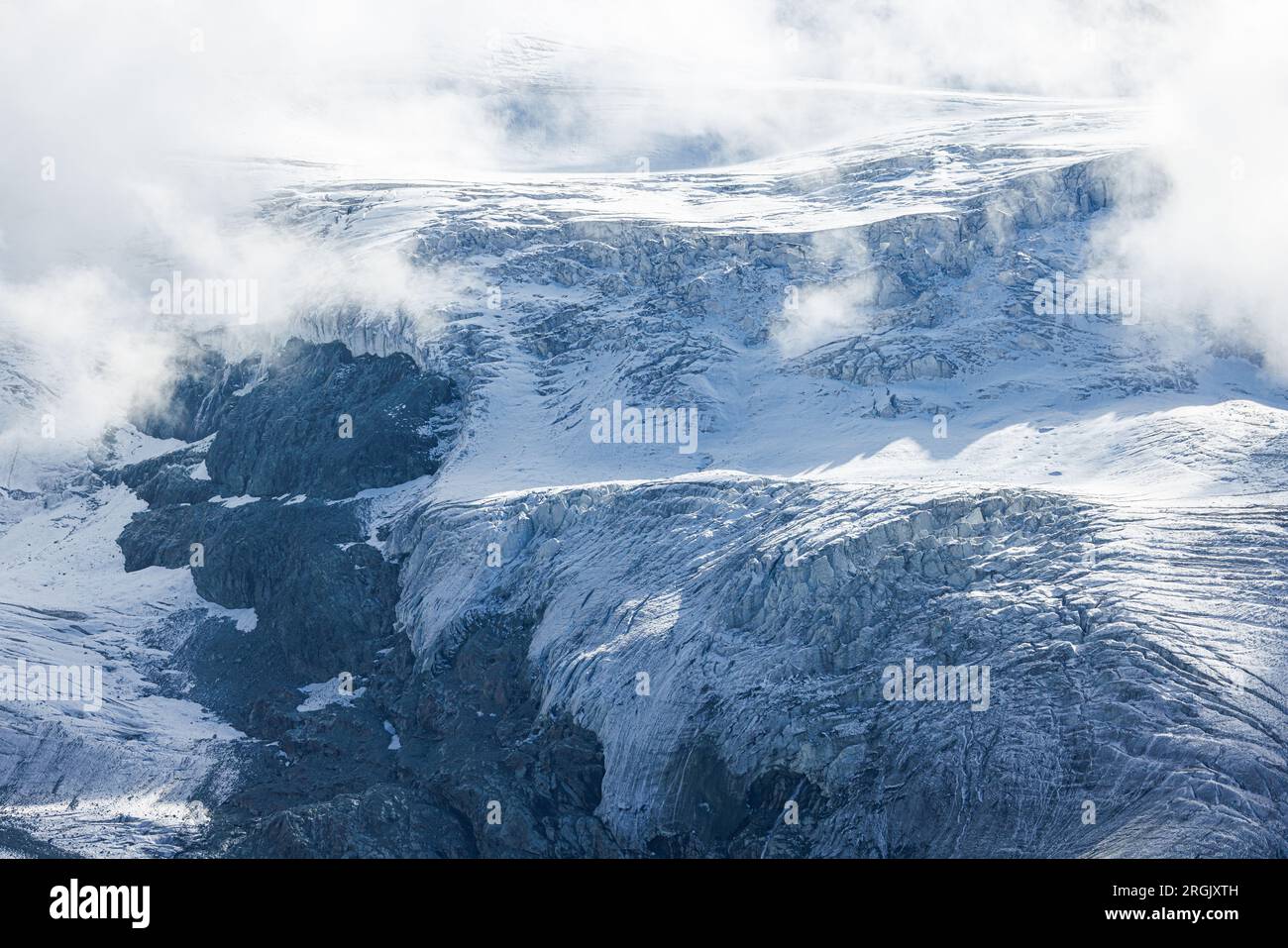 details of a glacier in Val d'Anniviers, Valais Stock Photo - Alamy