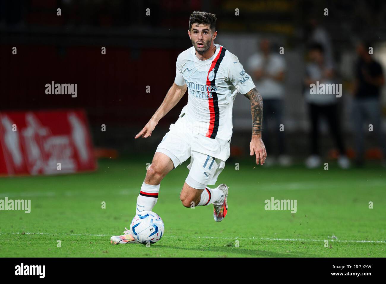 Christian Pulisic of AC Milan in action during the Trofeo Silvio ...