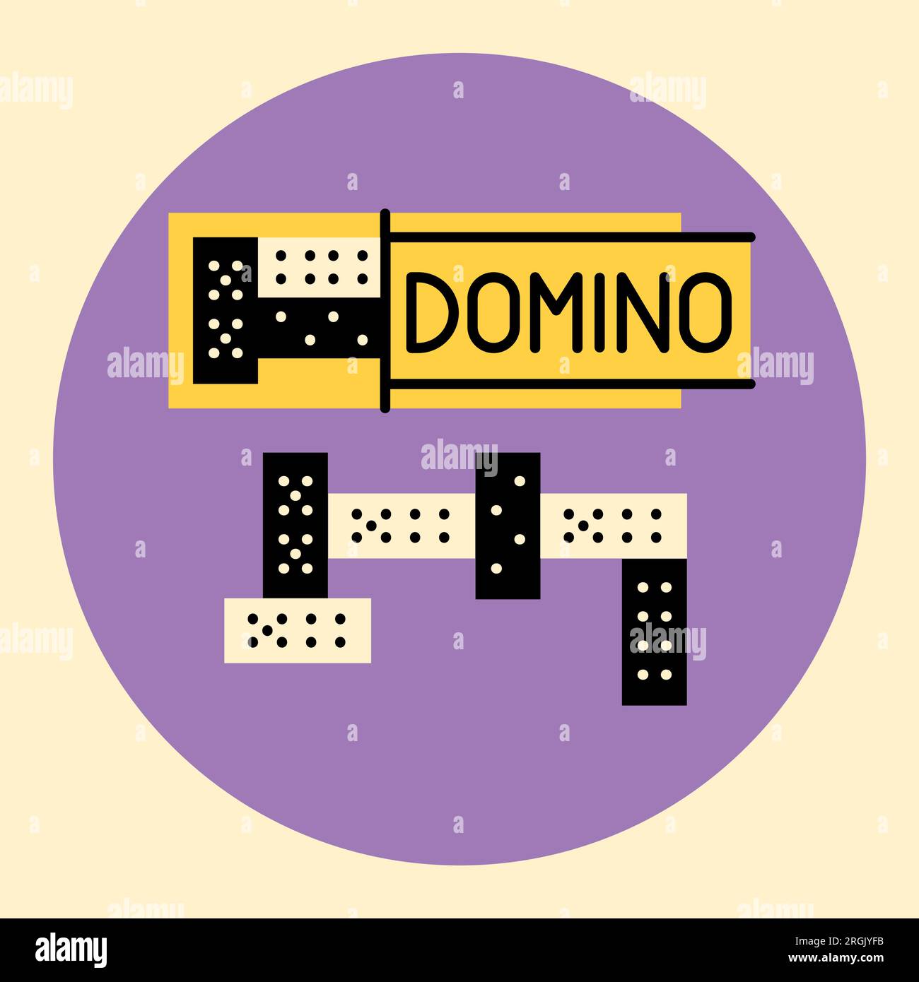Domino game black line icon. Pictogram for web page, mobile app, promo ...